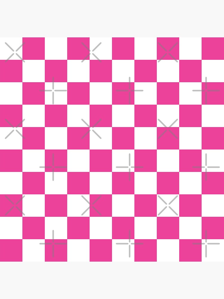 "Hot Pink Checkerboard Pattern Palm Beach Preppy" Sticker by ...