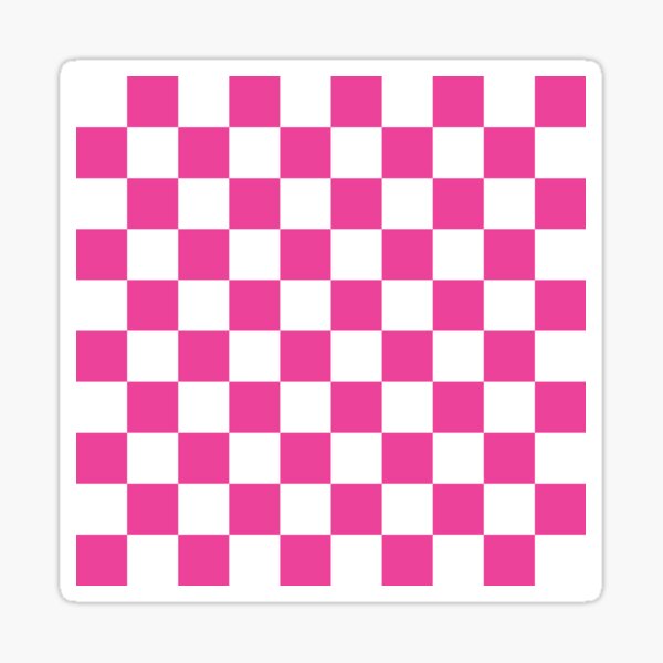 "Hot Pink Checkerboard Pattern Palm Beach Preppy" Sticker by ...