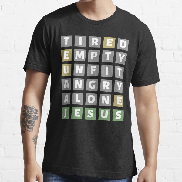 "Wordle Jesus is the Answer Game Puzzle faith wordle" T-shirt by ...
