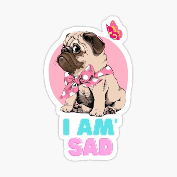"Sad dog " Sticker for Sale by osha-salem | Redbubble