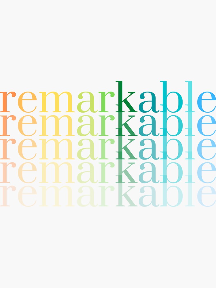 "remarkable" Sticker for Sale by GoodWordsStore | Redbubble