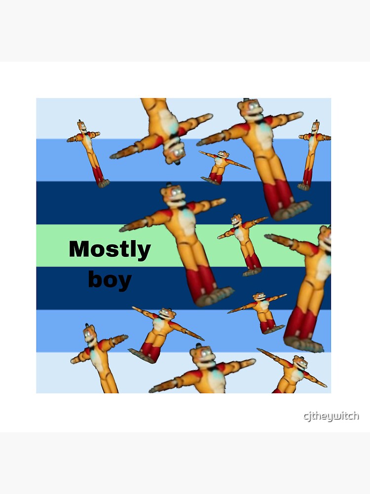 "Glamrock Freddy Fazbear Boyflux Pride Flag Meme" Pin for Sale by ...