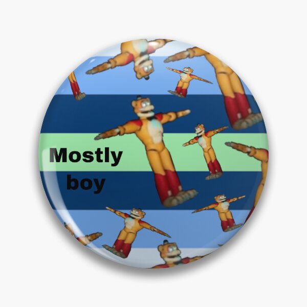 "Glamrock Freddy Fazbear Boyflux Pride Flag Meme" Pin for Sale by ...