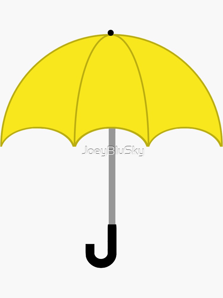 "Yellow Umbrella" Sticker for Sale by JoeyBluSky | Redbubble