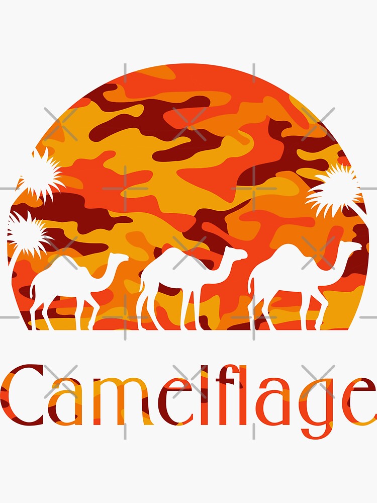 "Camelflage" Sticker by Store-Designify | Redbubble