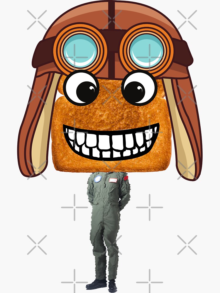 "evil toast o" Sticker for Sale by Happy-Child | Redbubble