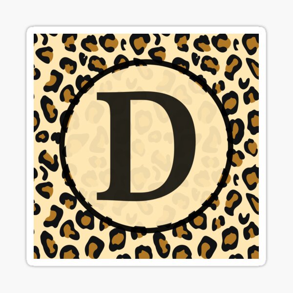 "monogram name initial capital letter D English alphabet cool cheetah ...