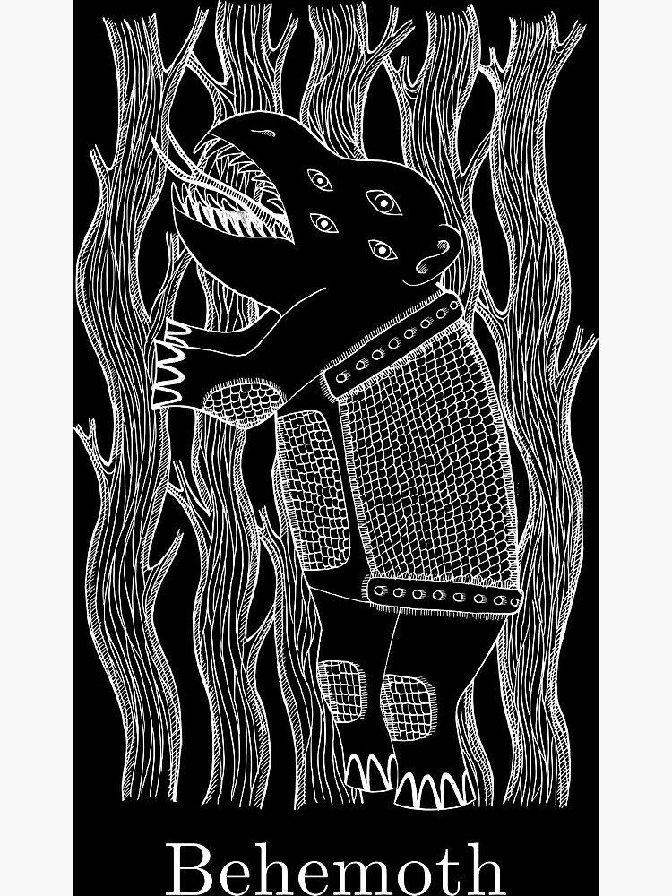 "Behemoth ink drawing" Art Print by indiVisibl | Redbubble