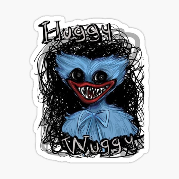 "Huggy wuggy" Sticker for Sale by KASTOM01 | Redbubble