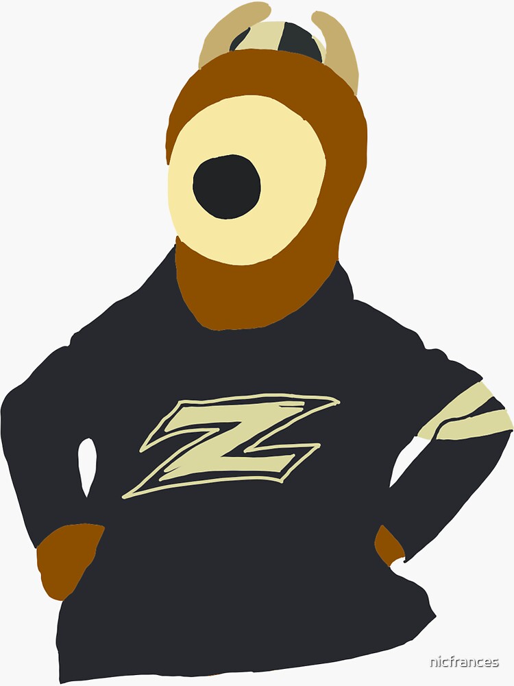 "University of Akron Zippy" Sticker by nicfrances | Redbubble