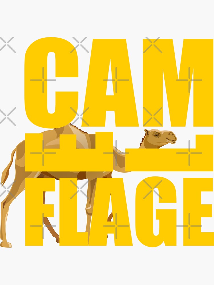 "Camelflage" Sticker by Store-Designify | Redbubble