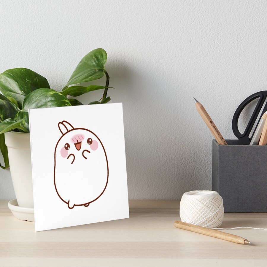"Molang , Happy Molang Bunny cute " Art Board Print by masuri | Redbubble
