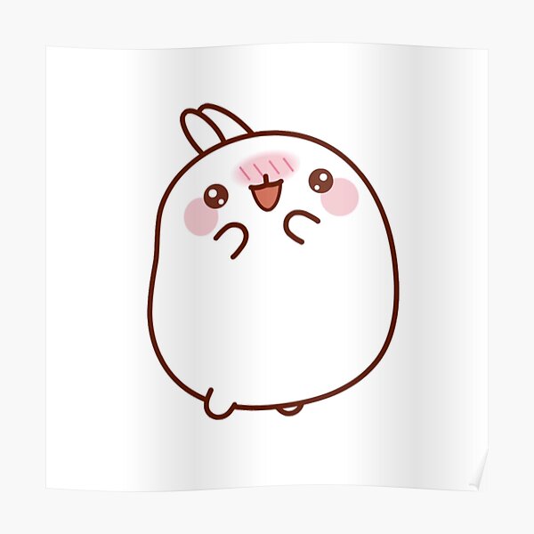 "Molang , Happy Molang Bunny cute " Poster by masuri | Redbubble