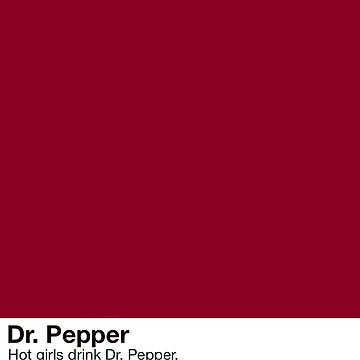 "Dr. Pepper Pantone" Sticker for Sale by lovelyviolet | Redbubble