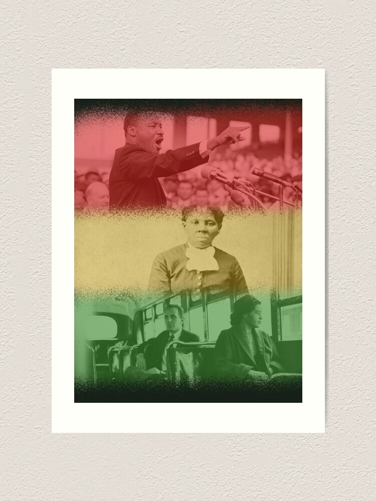"Black History Month MLK Jr. Harriet Tubman and Rosa Parks Design" Art ...