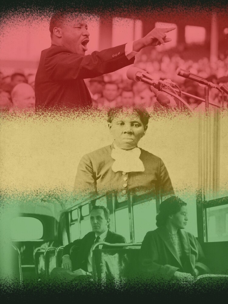 "Black History Month MLK Jr. Harriet Tubman and Rosa Parks Design" Art ...