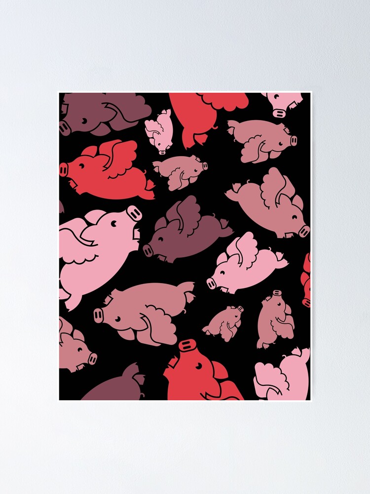 "Flying little pigs " Poster for Sale by AnadeeaLupu | Redbubble
