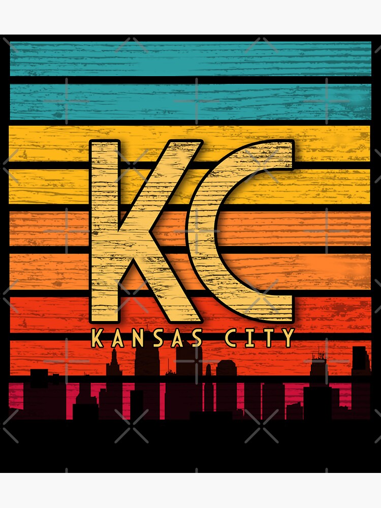 "Rustic Vintage KC Kansas City " Sticker by CattlettArt | Redbubble