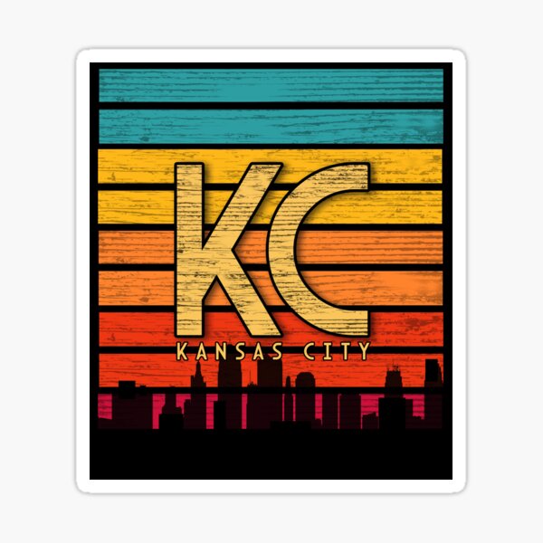 "Rustic Vintage KC Kansas City " Sticker by CattlettArt | Redbubble