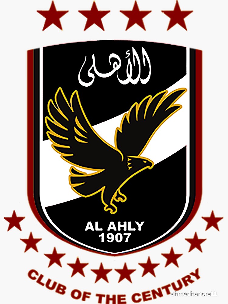"Al-AHLY Football Club 74 Martyr Dark Logo" Sticker by ahmedhanora11 ...
