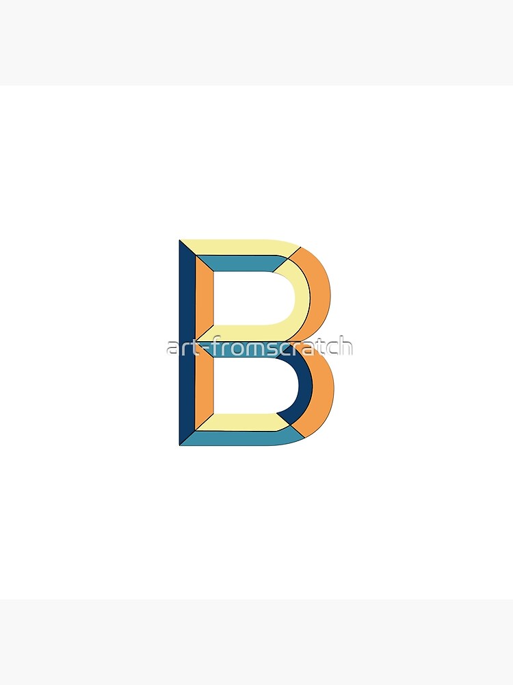 "Geometric Letter B (Orange)" Poster for Sale by art-fromscratch ...