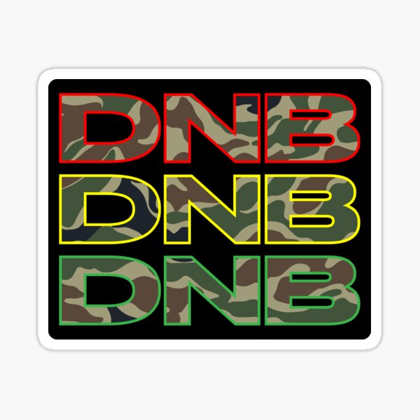 "DNB Triple Camo - Drum n Bass Red Yellow Green" Sticker for Sale by ...