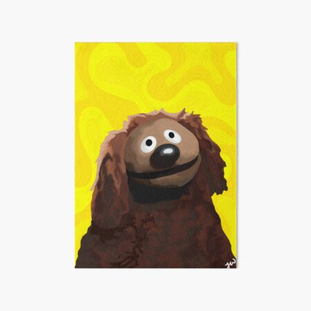 "Rowlf The Dog painting portrait (version 2/3 - Yellow background)" Art ...