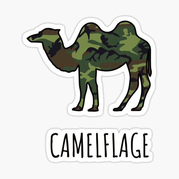 "Camelflage" Sticker by ubantee | Redbubble