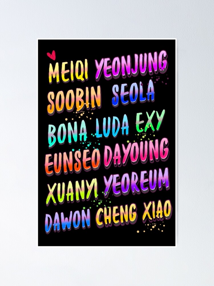 "wjsn names" Poster for Sale by arorar | Redbubble