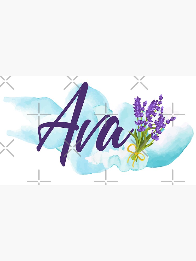 "Ava - a Female Name, Hand Lettering Calligraphy Graphic Name with ...