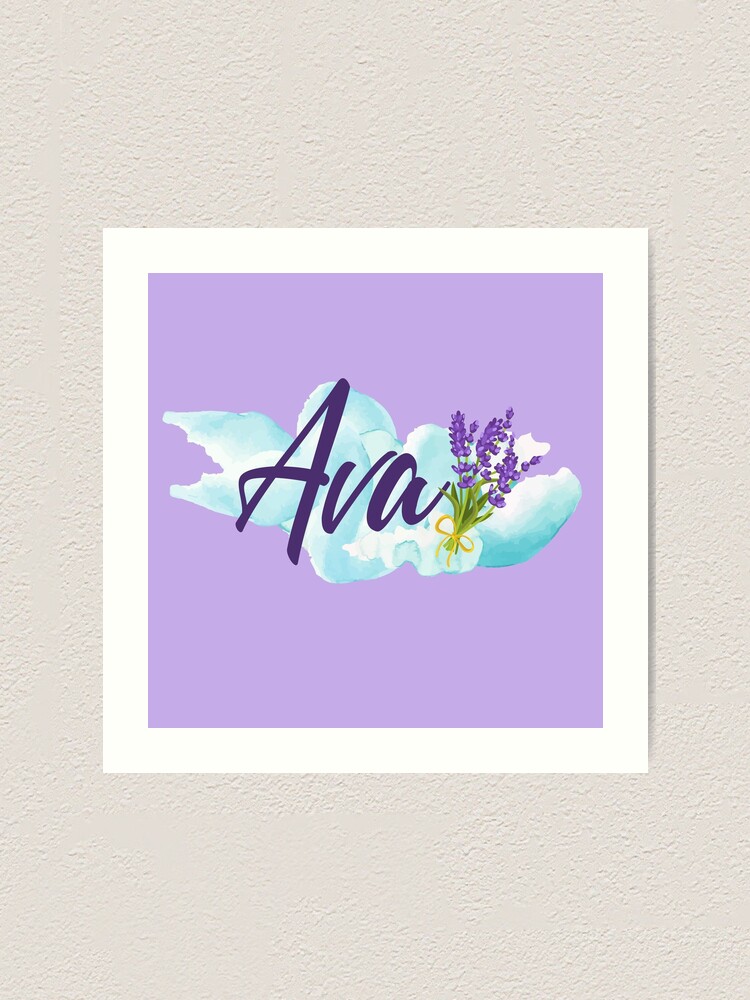 "Ava - a Female Name, Hand Lettering Calligraphy Graphic Name with ...