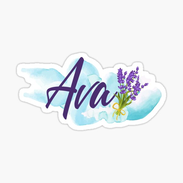 "Ava - a Female Name, Hand Lettering Calligraphy Graphic Name with ...