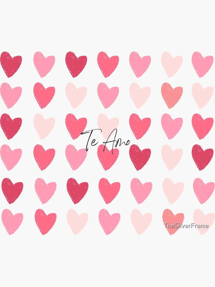 "Te Amo" Sticker by TheSilverFrame | Redbubble