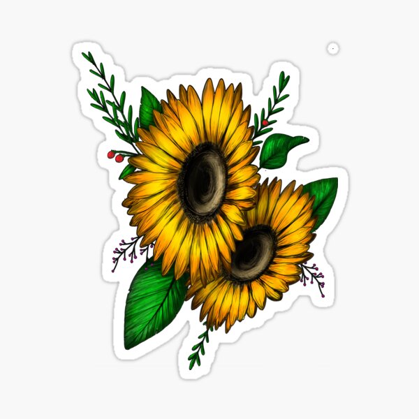 "Sunflowers" Sticker for Sale by MegynHostikka | Redbubble