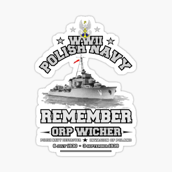 "Remember ORP WICHER - Polish Navy WW2" Sticker for Sale by comancha ...