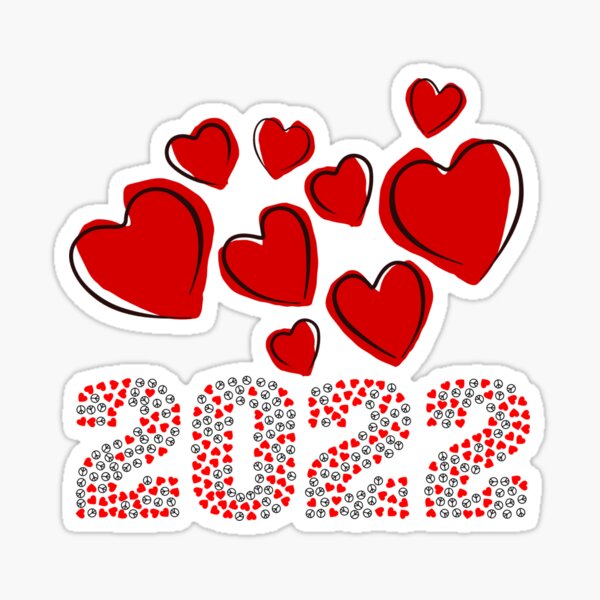 "Love 2022" Sticker for Sale by Guesse | Redbubble
