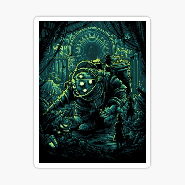 "Bioshock Big Daddy " Sticker by Alfi-Red | Redbubble