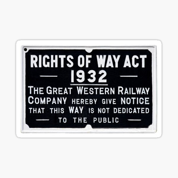"Vintage Great Western Railway Right of Way sign" Sticker for Sale by ...