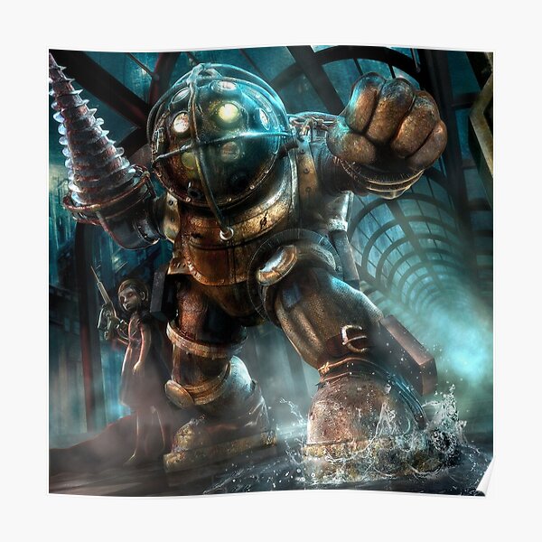 "Bioshock Big Daddy Gaming Art " Poster for Sale by Alfi-Red | Redbubble