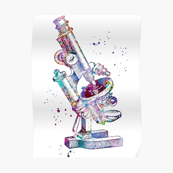 "Vintage Old school Microscope" Poster for Sale by EvasDreams | Redbubble