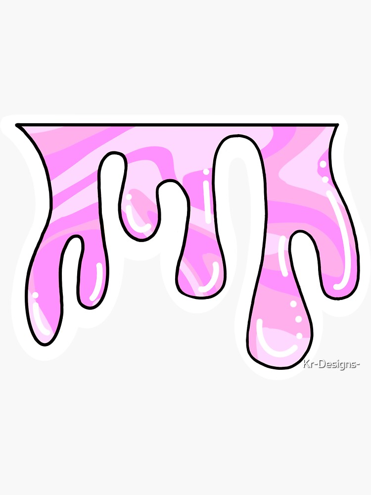 "Cotton Candy Drip Sticker " Sticker by Kr-Designs- | Redbubble