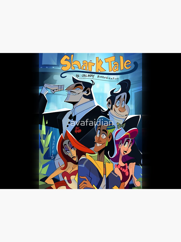 "Shark Tale... Humanized?" Sticker for Sale by avafaidian | Redbubble