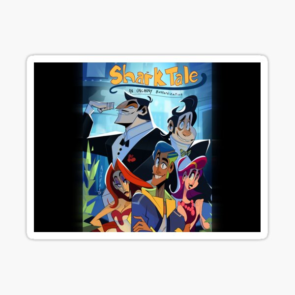 "Shark Tale... Humanized?" Sticker for Sale by avafaidian | Redbubble