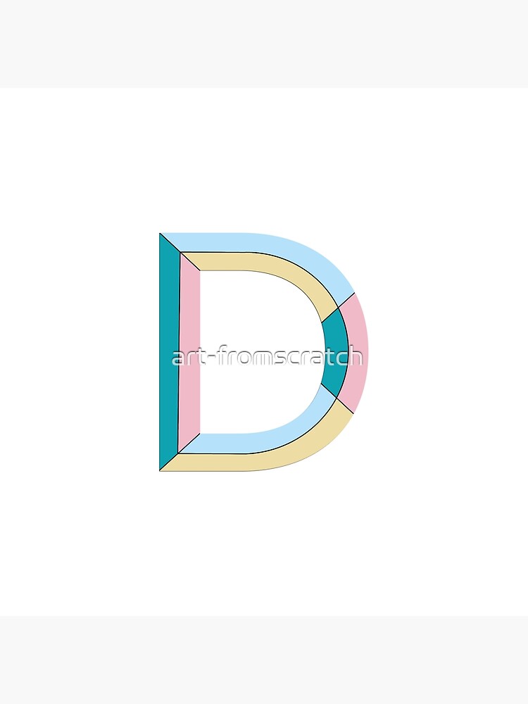 "Geometric Letter D (Pink)" Poster for Sale by art-fromscratch | Redbubble