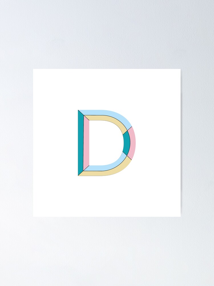 "Geometric Letter D (Pink)" Poster for Sale by art-fromscratch | Redbubble