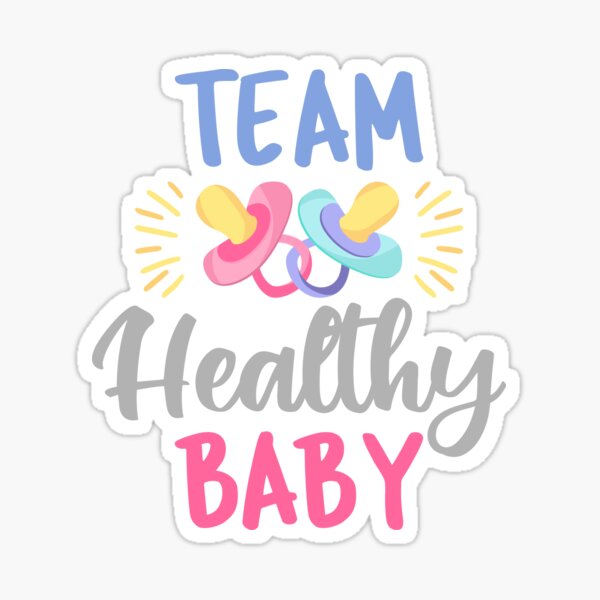 "Team Healthy Baby IV - Pregnancy Baby Shower" Sticker by lemon-pepper ...