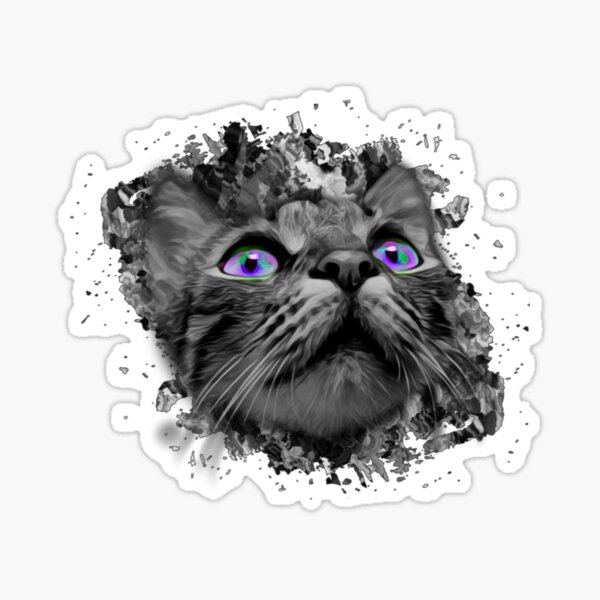 "brooding cat" Sticker for Sale by Anatoly44 | Redbubble