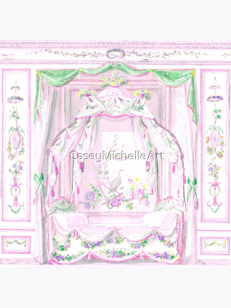 "French Vintage Pompadour Pink Rococo Boudoir Diorama " Poster by ...