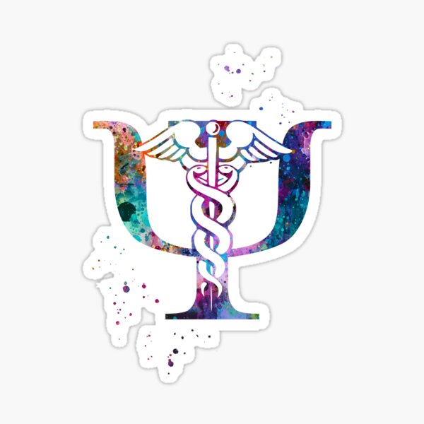 Pegatina for Sale con la obra «Símbolo de psiquiatría Psi y Vara de ...