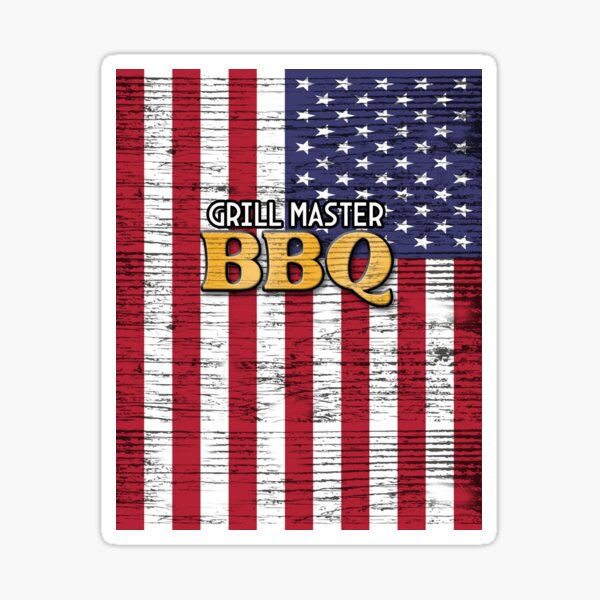"BBQ - Barbecue - BBQ MASTER - Grill Master" Sticker by CattlettArt ...